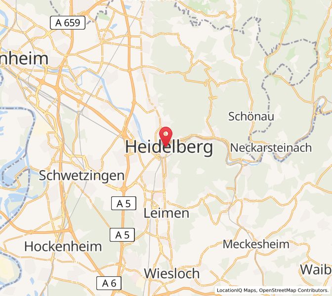 Heidelberg, Baden-Wurttemberg Sonnenaufgang und Sonnenuntergang